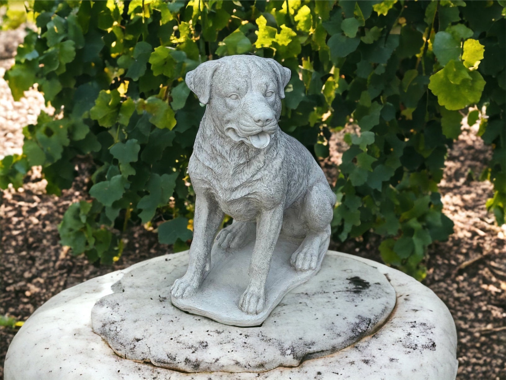 Rottweiler Dog Figure Massive Dog Memorial Sculpture Stone Pet Grave ...