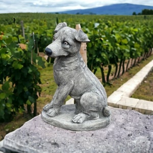 Massive Jack Russell Dog Statue Pet Memorial Sculpture Realistic Jack ...