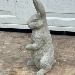 Rabbit Concrete Garden Statue Easter Bunny Decoration Figure Realistic ...