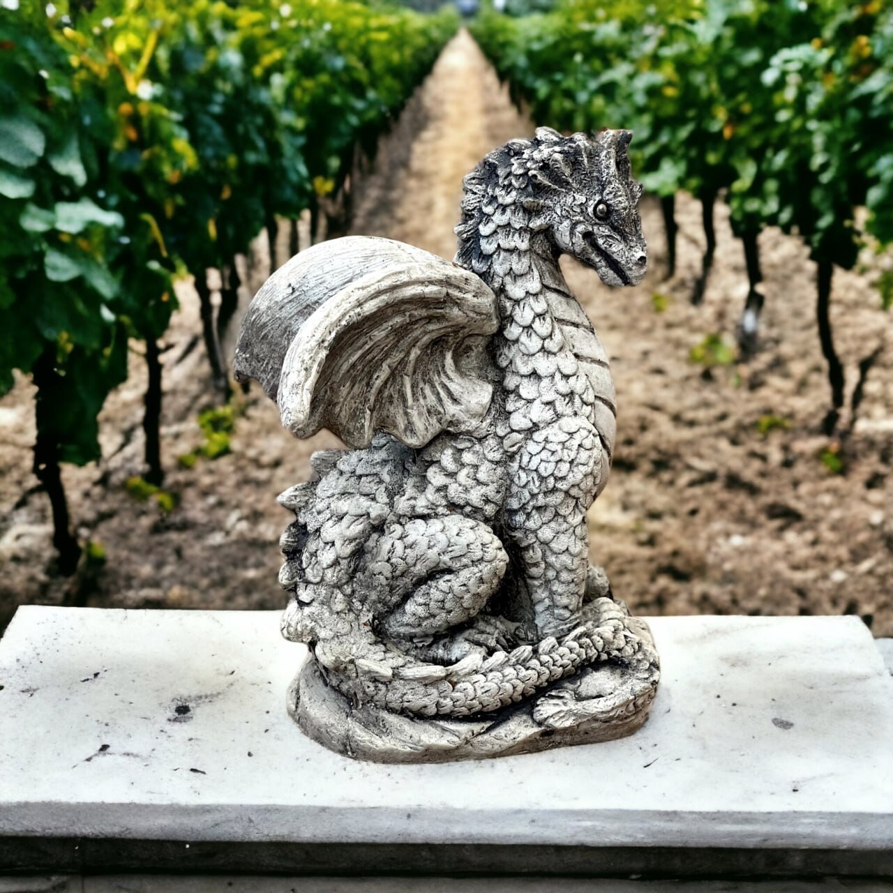 Realistic Dragon Figure Asian Animal Statue Lawn Chinese Dragon ...