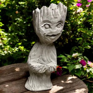 Detailed Standing Groot Statue Stone Garden Flowers Pot Figure Outdoor ...