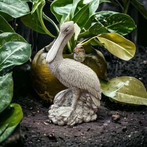 Cement Pelican Sculpture Standing Tropical Bird Figurine Massive Exotic ...