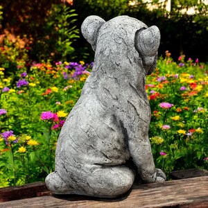 Concrete Tiger Statue Realistic Sitting Wild Animal Figure Backyard ...