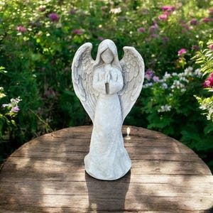 Standing Faceless Angel Figurine Religious Girl With Wings Statue ...