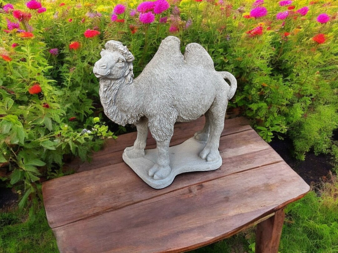 Massive Camel Concrete Statue Standing Animal Backyard Sculpture ...