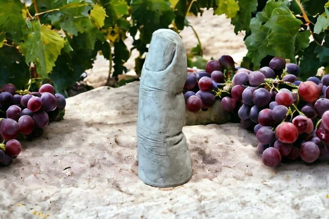 Cement Finger Statue Garden Detailed Middle Finger Figurine Stone ...