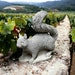 Sitting Fox Stone Statue Cement Realistic Fox Wild Animal Figurine ...