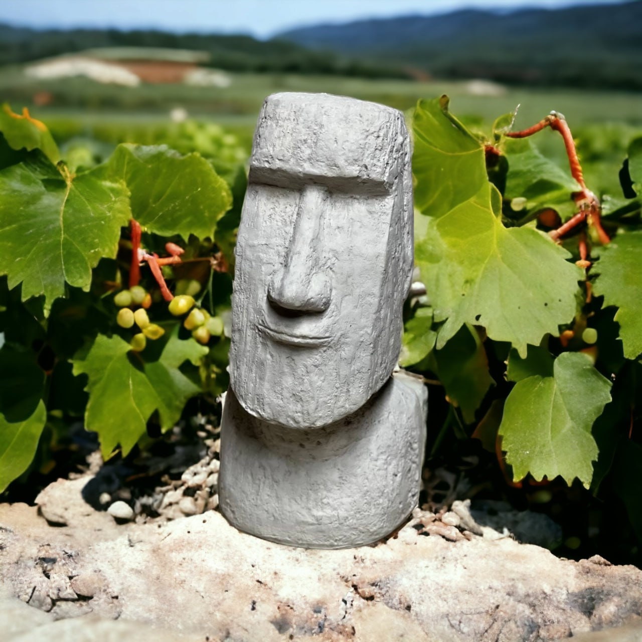 Concrete Easter Island Head Statue Massive Moai Garden Decoration Big ...