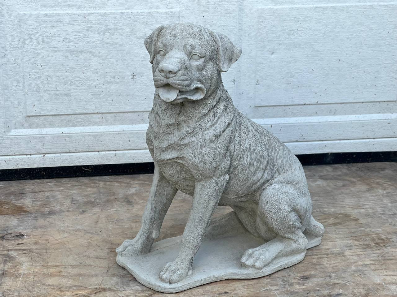 Sitting Large Rottweiler Dog Sculpture Garden Massive Dog Statue ...