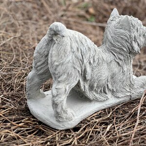 Crouching Terrier Statue Concrete Memorial Dog Sculpture Garden ...