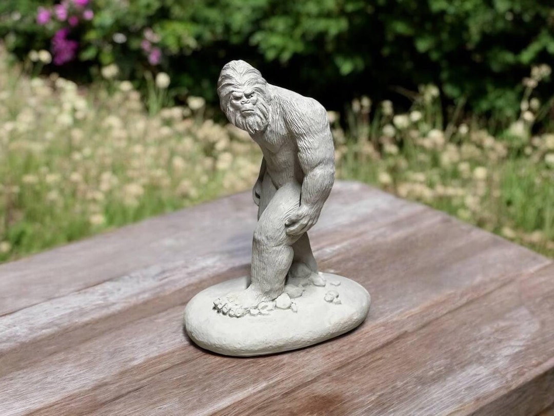 Concrete Bigfoot Statue Lawn Yeti Art Garden Bigfoot Figure Stone Snowman Yeti Decoration Patio ...
