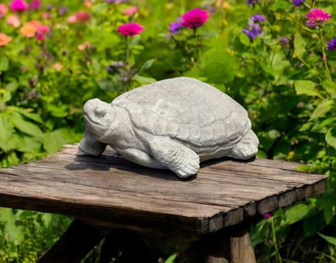 Westem Turtle Sculpture Concrete Turtle Statue Garden Decor Sea Animal ...