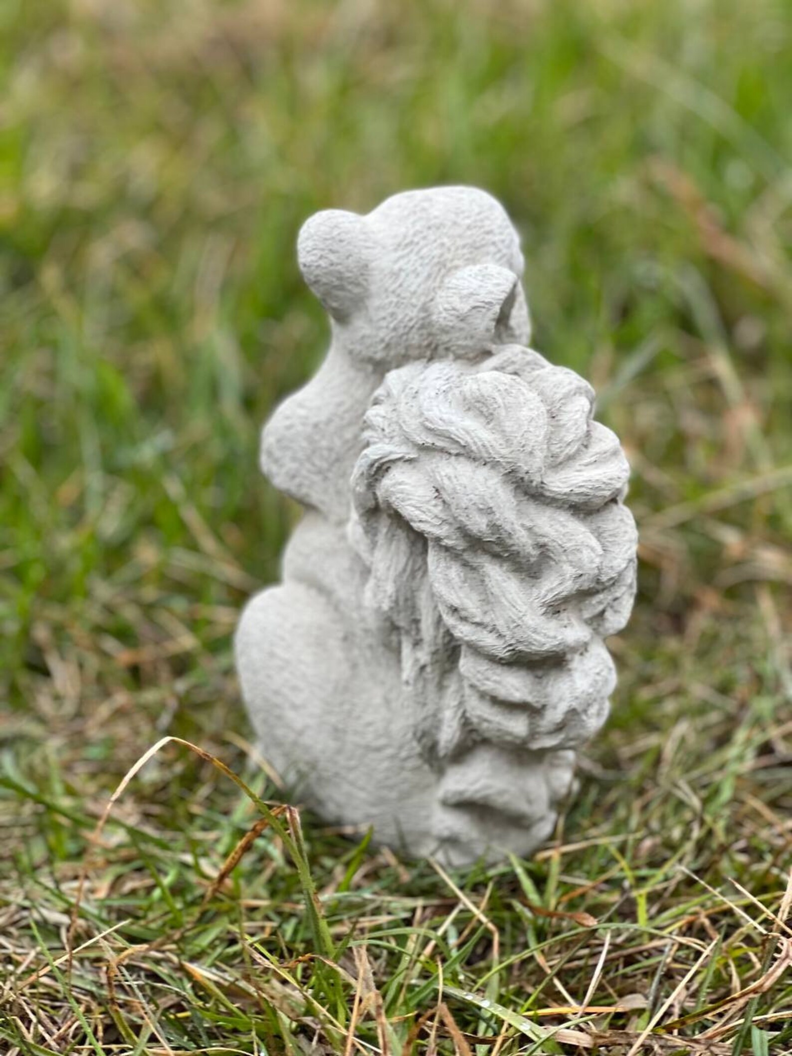 Concrete Squirrel Sculpture Lawn Squirrel Stone Statue Cement Animal ...