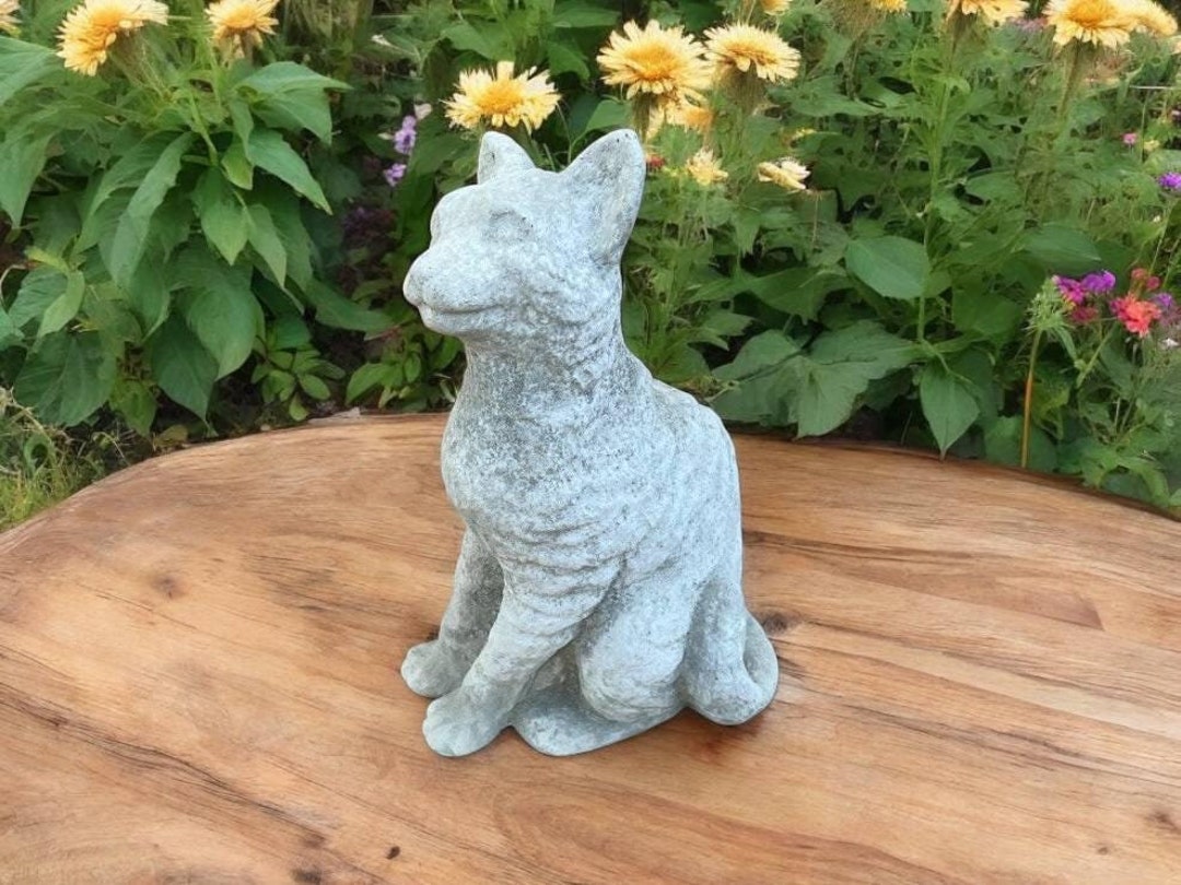Realistic Cat Figurine Home Pet Decor Beton Cat Garden Animal Concrete ...