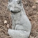 Sitting Fox Stone Statue Cement Realistic Fox Wild Animal Figurine ...
