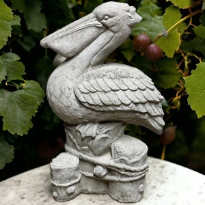 Stone Pelican Statue Massive Bird Decoration Detailed Wild Pelican ...
