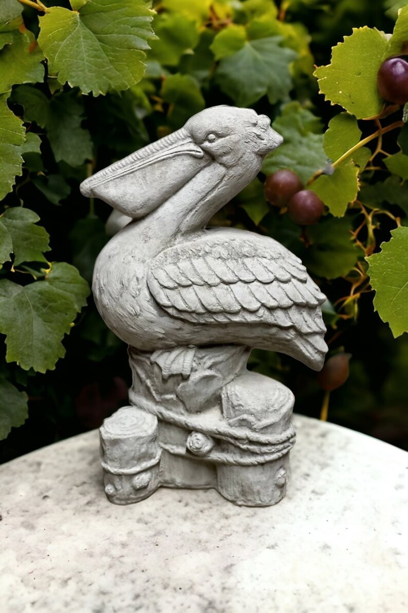 Stone Pelican Statue Massive Bird Decoration Detailed Wild Pelican ...
