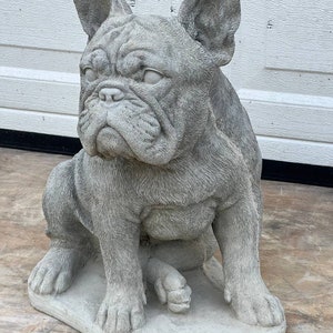 French Bulldog Concrete Statue Large Dog Memorial Decoration Gift for ...