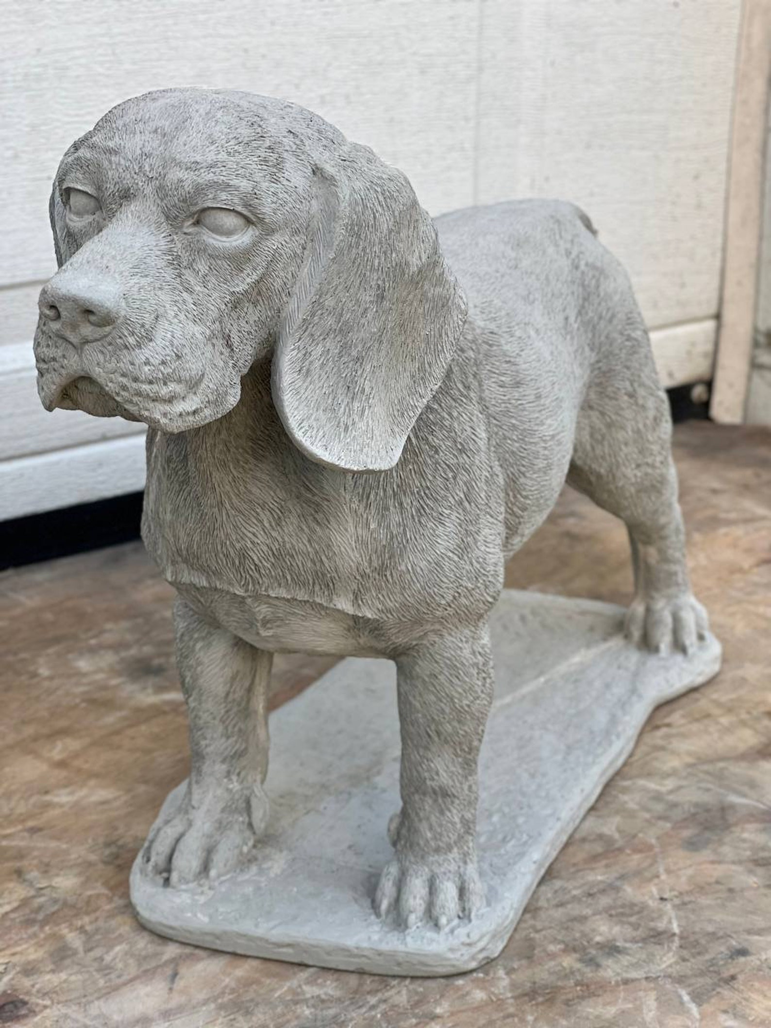 Massive Beagle Dog Concrete Statue Standing Dog Cement Sculpture Large ...