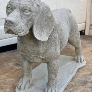 Massive Beagle Dog Concrete Statue Standing Dog Cement Sculpture Large ...