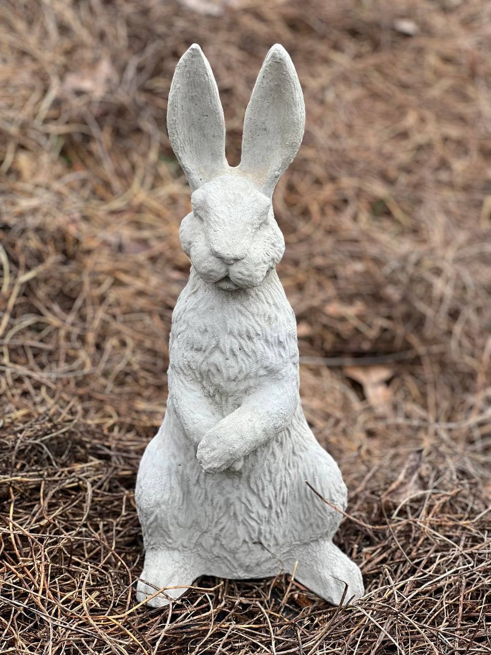 Realistic Rabbit Statue Concrete Bunny Animal Garden Statues Stone ...