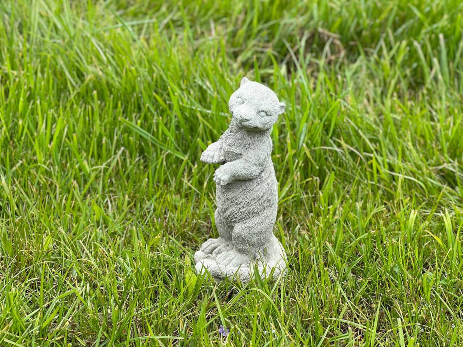 Standing Otter Figurine Concrete Wild Otter Sculpture Detailed Outdoor ...