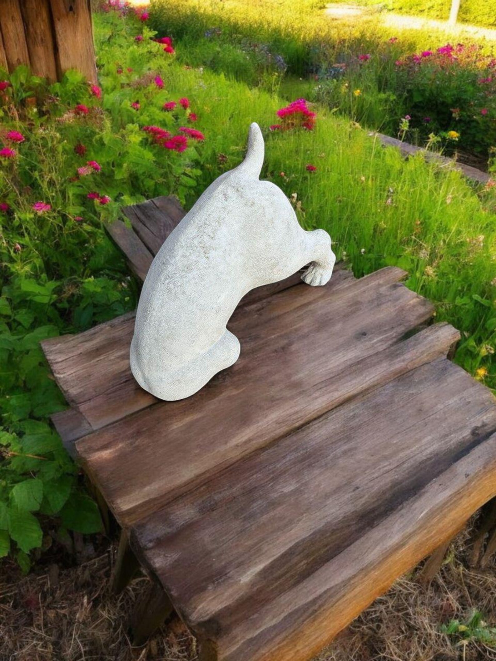 Stone Digging Dog Concrete Pet Decor Garden Dog Ornament Animal Figure ...