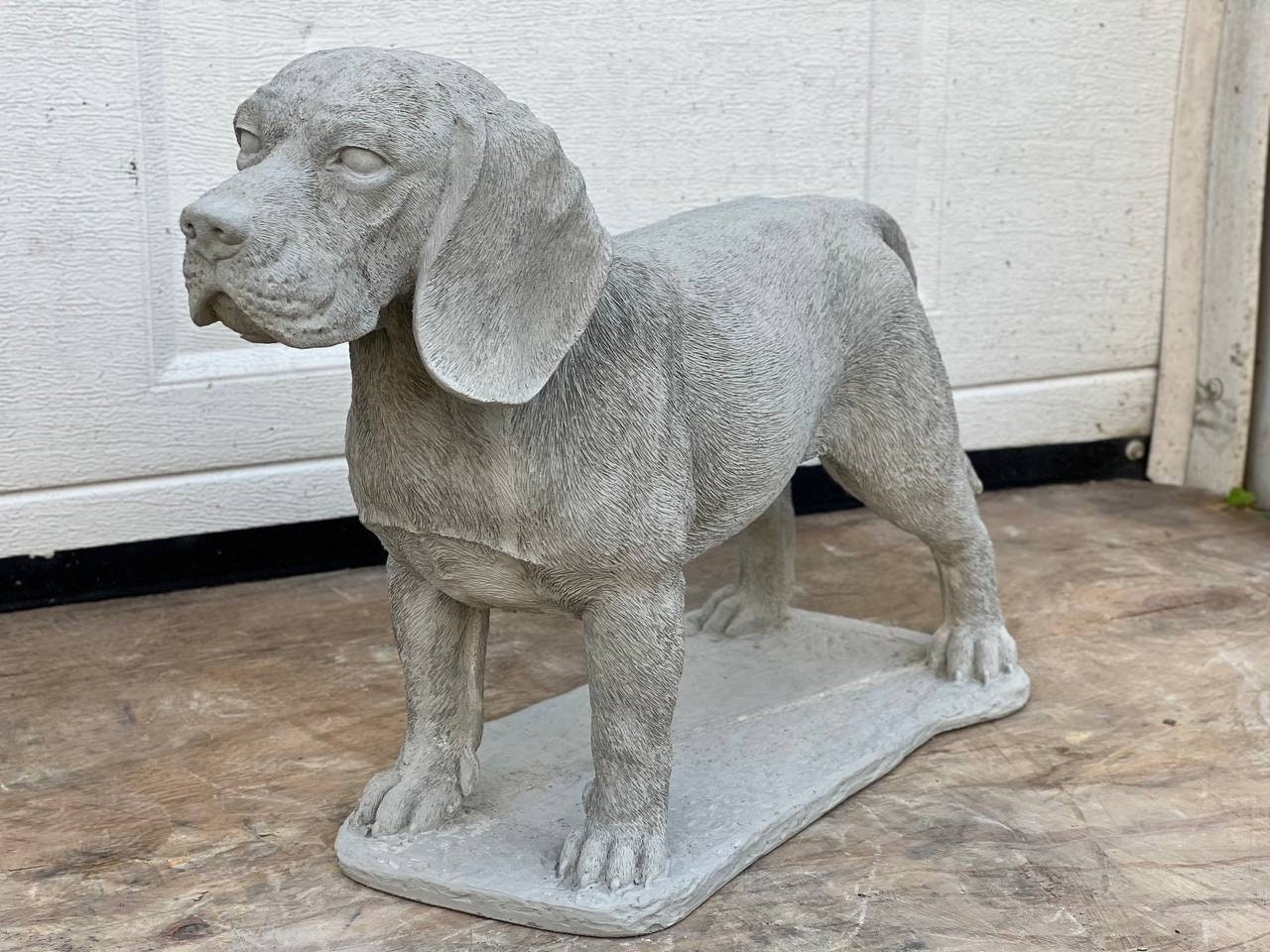 Massive Beagle Dog Concrete Statue Standing Dog Cement Sculpture Large ...
