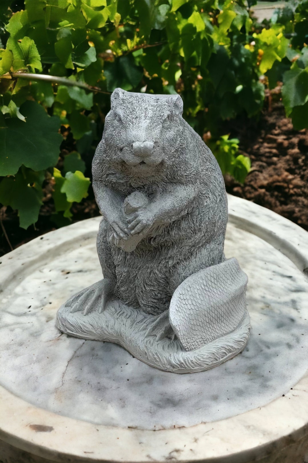 Detailed Beaver Figure Cement Beaver Outside Statue Wild Animal ...