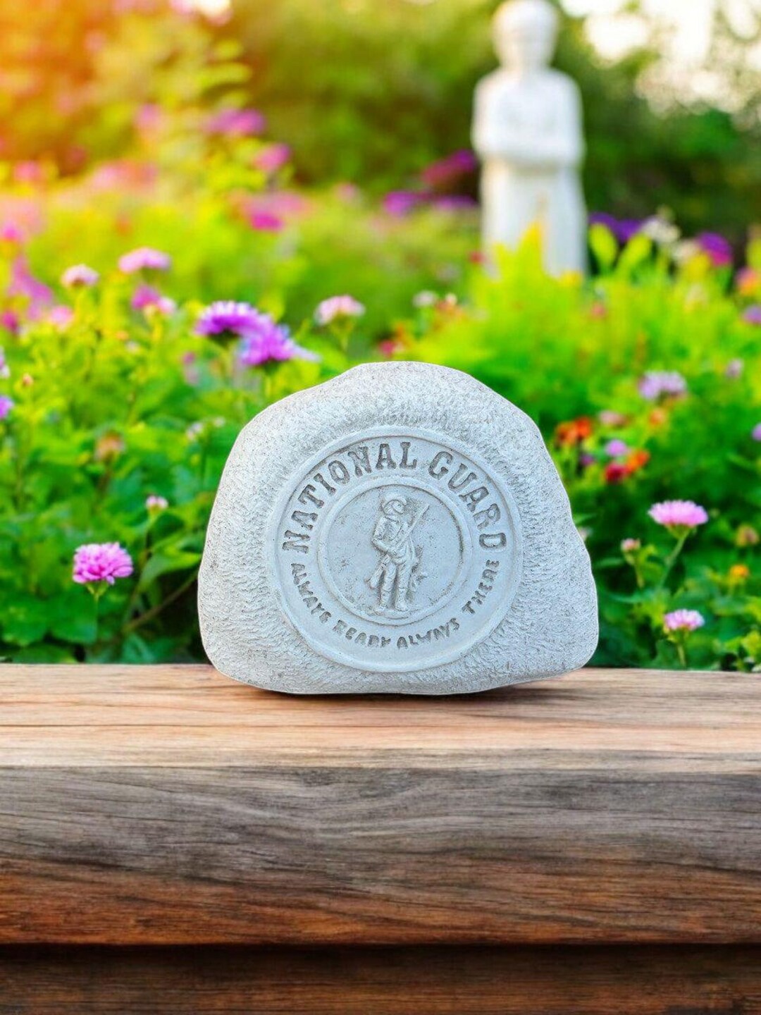 Outdoor Rock Sculpture Memorial Decoration National Guard Rock Statue ...