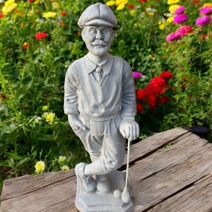 Large Golfer Man Figure Massive Golfist Statue Concrete Golfer Player ...
