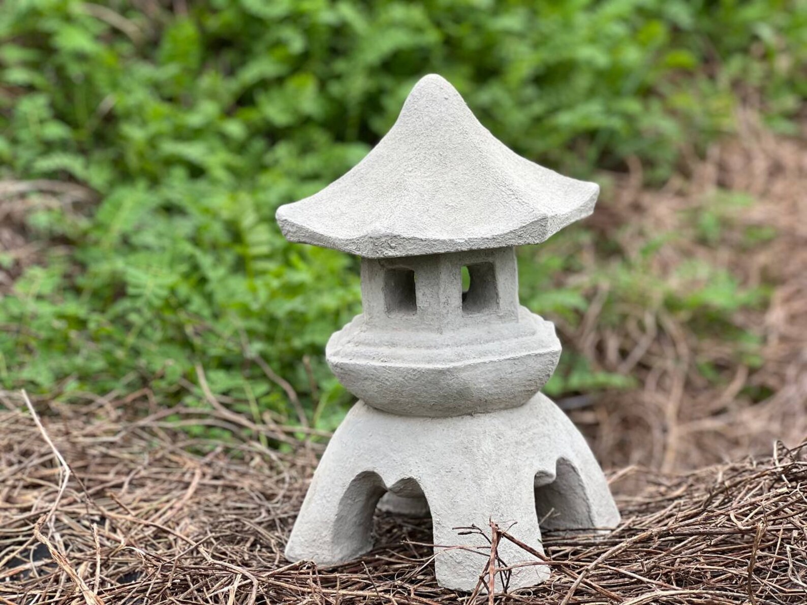 Concrete Asian Pagoda Statue Cement Japanese Lantern for Garden Zen ...