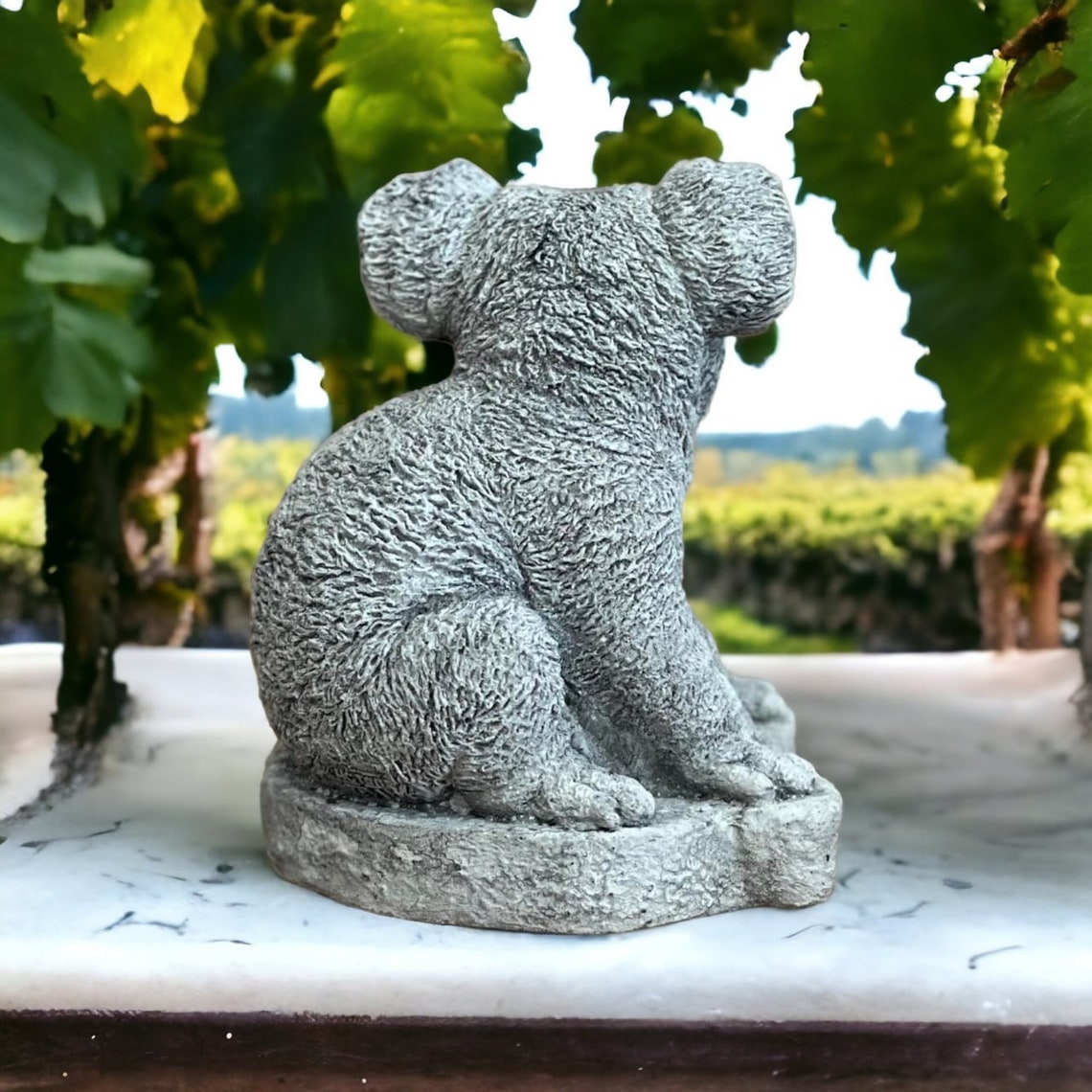 Sitting Koala Statue Detailed Australian Bear Sculpture Backyard Koala ...