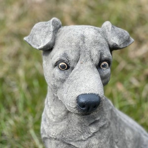 Massive Jack Russell Terrier Statue Concrete Dog Memorial Sculpture ...