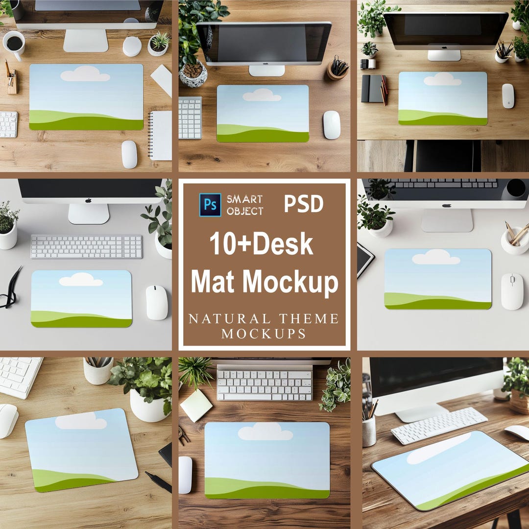 Desk Mat Mockup Psd | Minimalist Desk Pad Design | Work Desk ...
