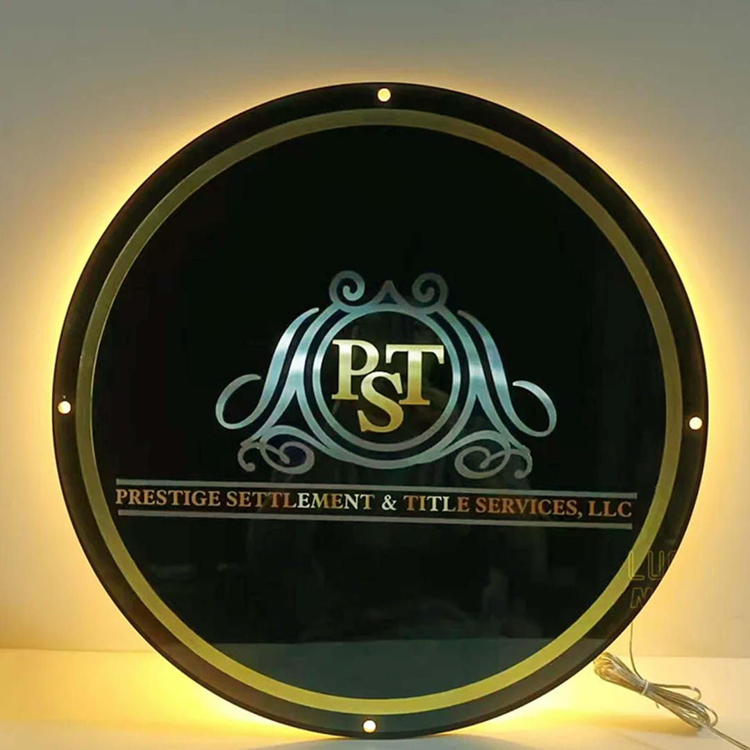 Acrylic Business Logo Sign, Backlit Business Sign, Custom Wall Decor ...