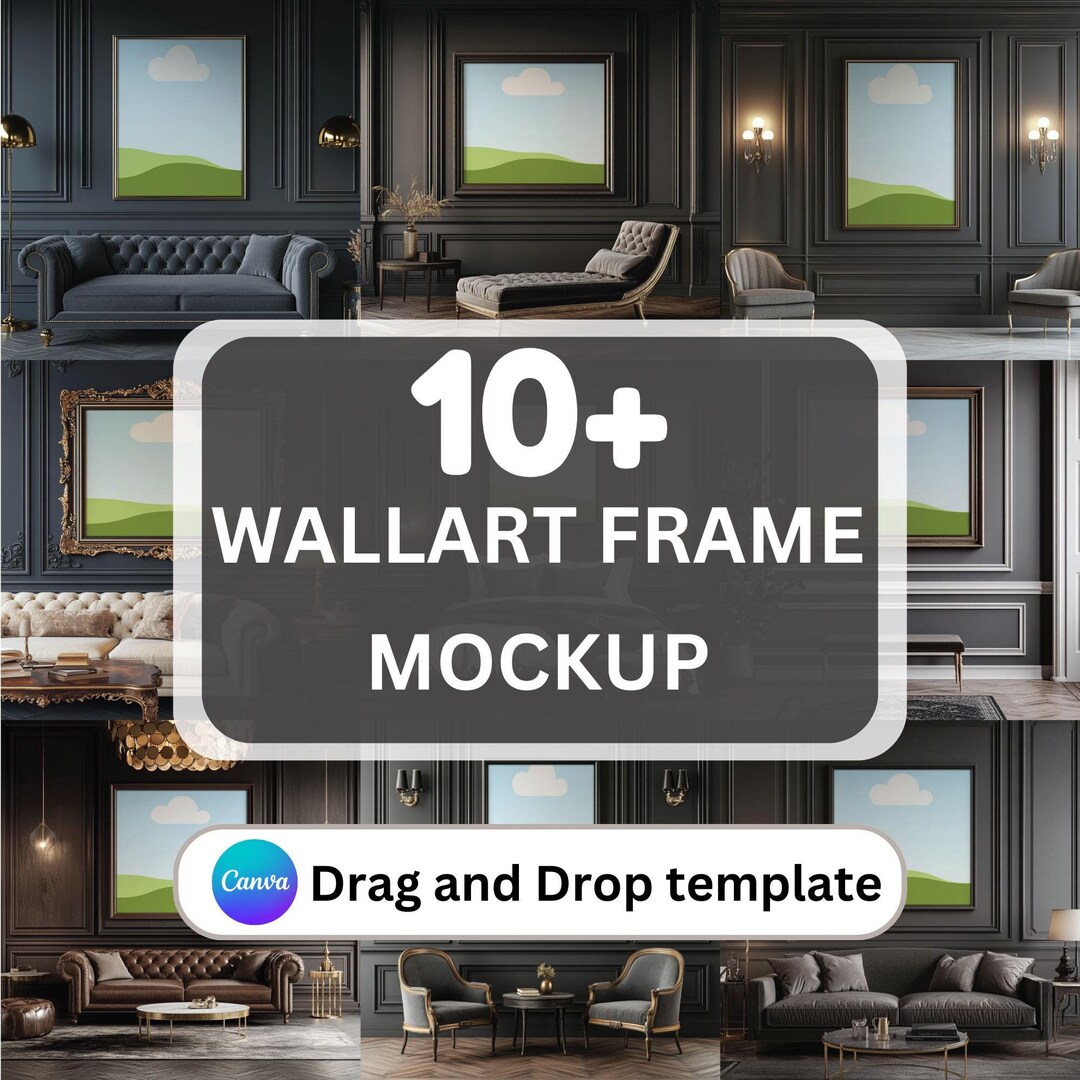 Frame Mockups Bundle Single Frame Art Display Mock up Canva Frame Mock ...