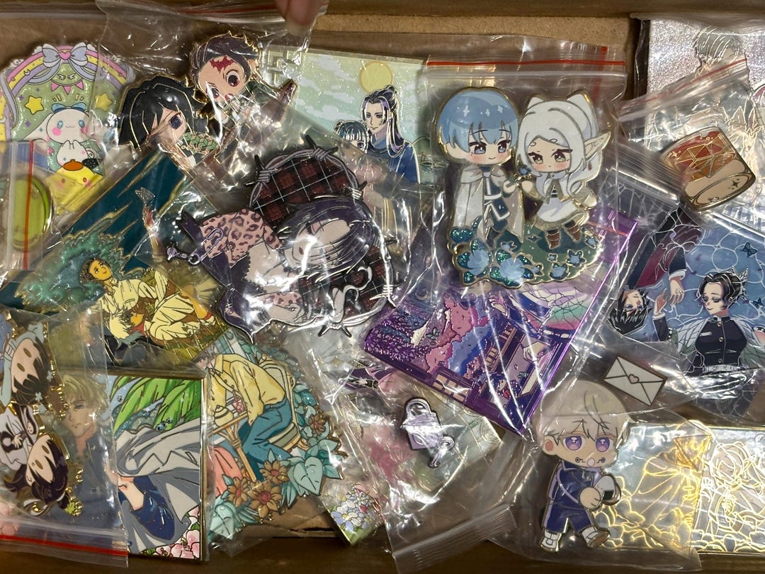 Enamel Pins Mystery Grab Bag | Anime, Manga, Webtoon, Cartoon Pins ...