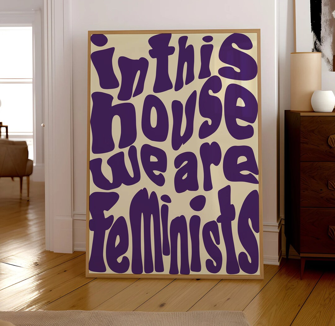 Feminist House Rules Poster, Empowering Women Art (digital Print) - Etsy