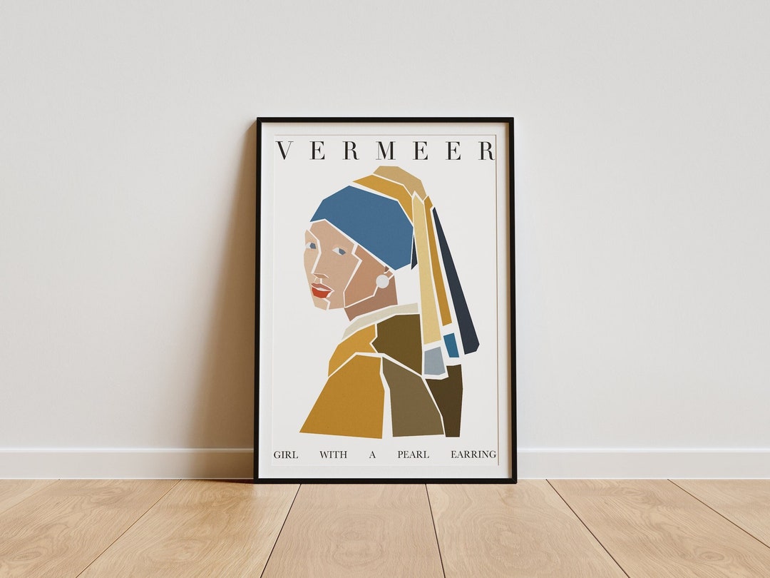 Johannes Vermeer Girl With a Pearl Earring Poster Abstract Human ...