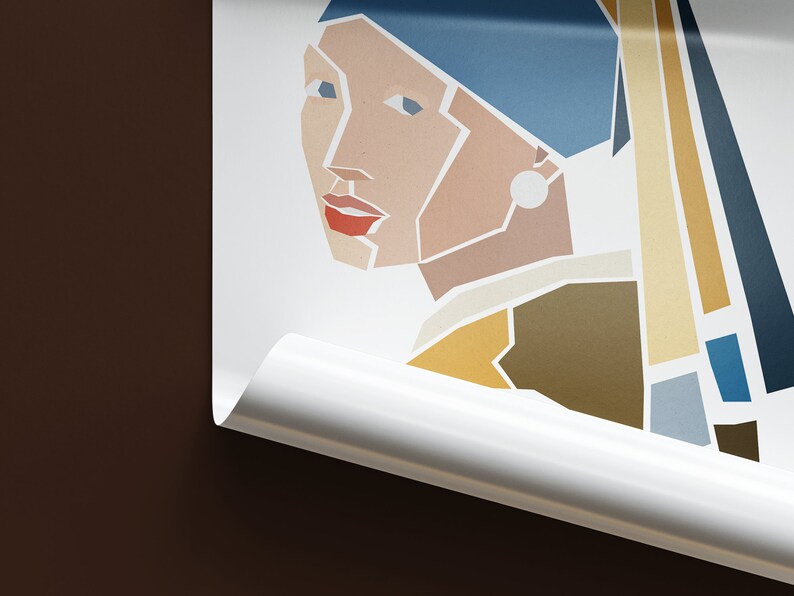 Johannes Vermeer Girl With a Pearl Earring Poster Abstract Human ...