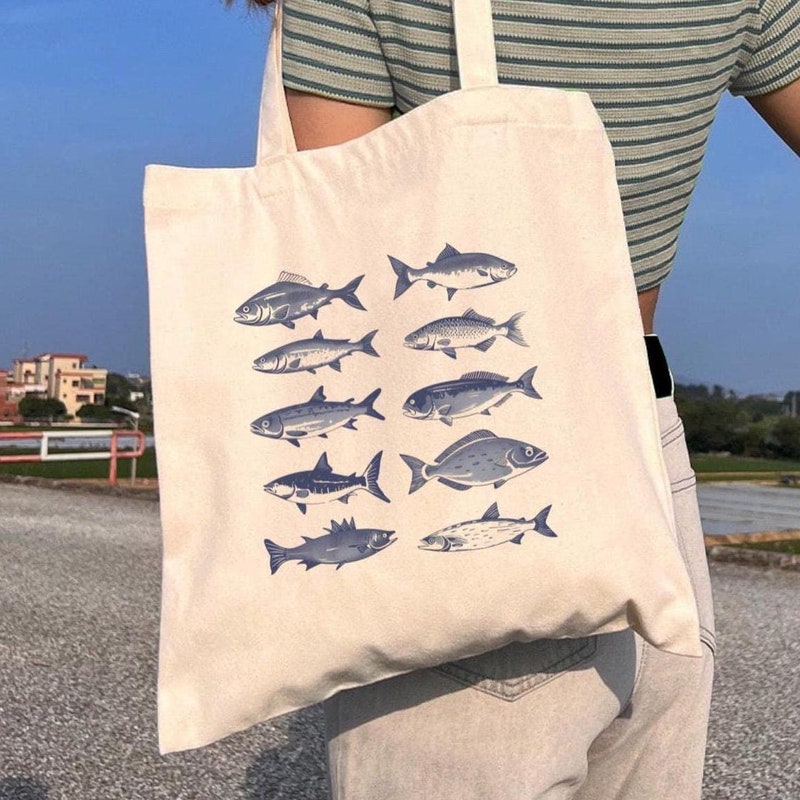 Fish Tote Bag - Etsy