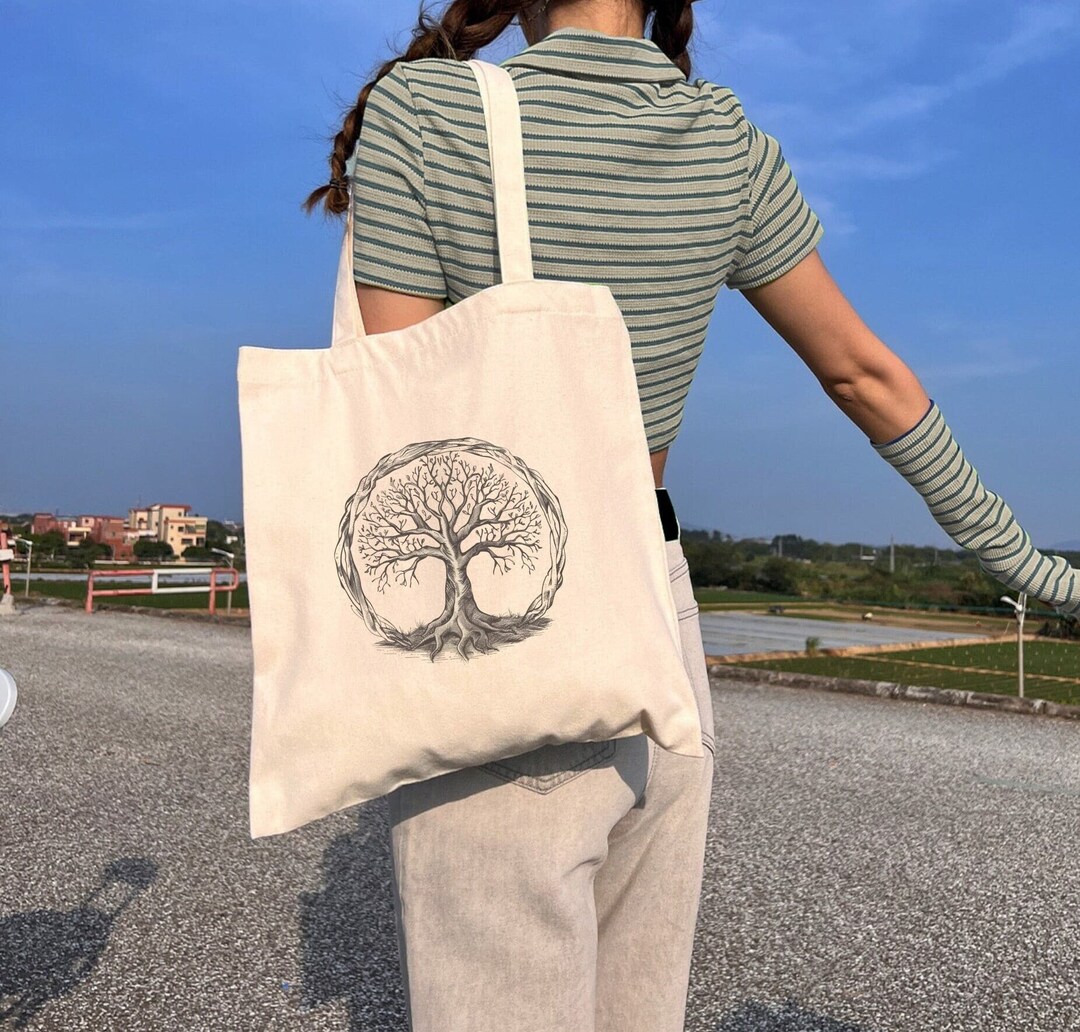 Tree of Life Tote Bag, Tree Bag, Gnarled Tree Shopping Bag, Nature ...