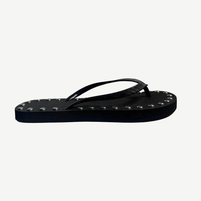 Women’s Studded Flip Flop Sandals – Summer Slides, Edgy Minimalist ...