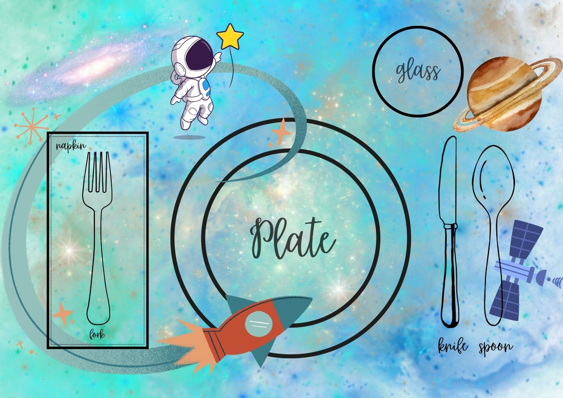 Personalize Printable Placemat Table Setting, Printable Table Setting ...