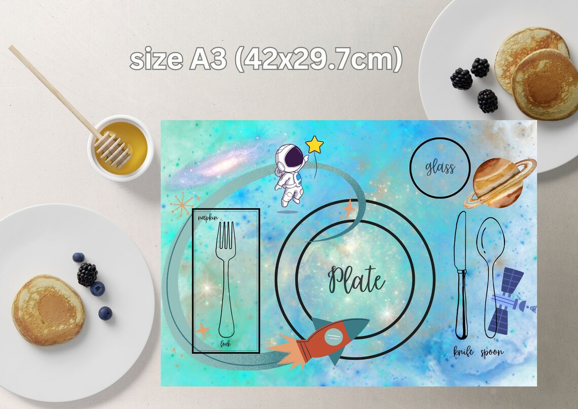 Personalize Printable Placemat Table Setting, Printable Table Setting ...