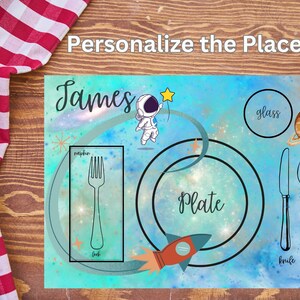 Personalize Printable Placemat Table Setting, Printable Table Setting ...