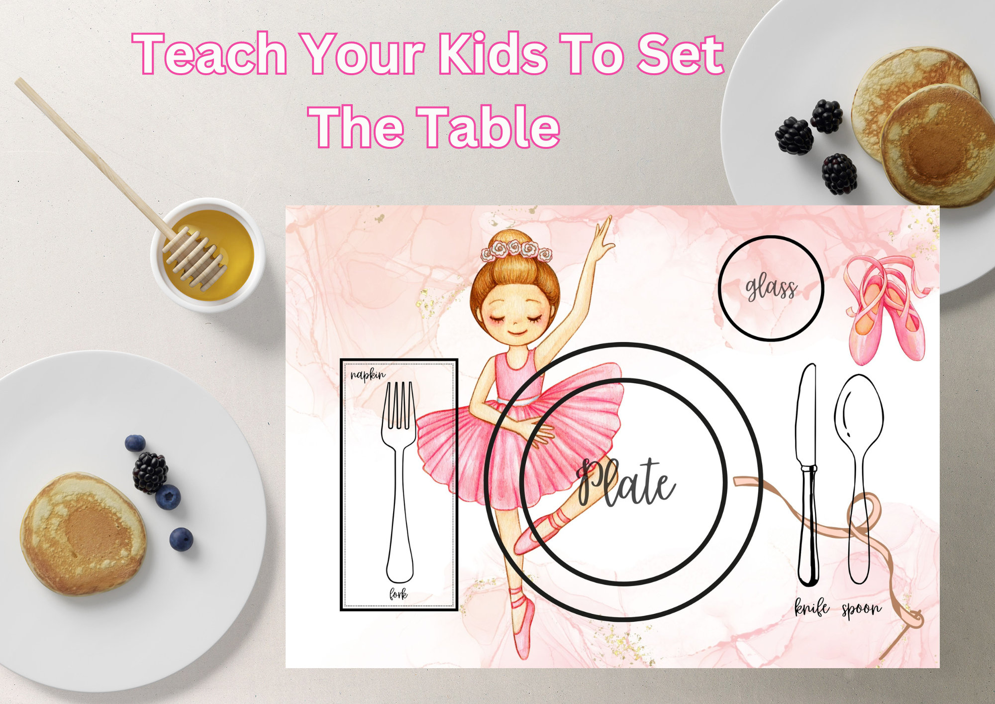 Personalize Printable Placemat Table Setting, Printable Table Setting ...