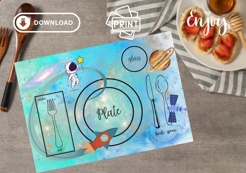 Personalize Printable Placemat Table Setting, Printable Table Setting ...