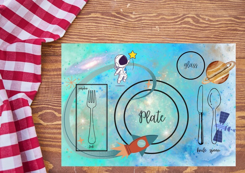 Personalize Printable Placemat Table Setting, Printable Table Setting ...